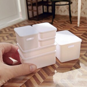 Miniature Storage Dollhouse Storage Box Set of 6 Doll House Container ...