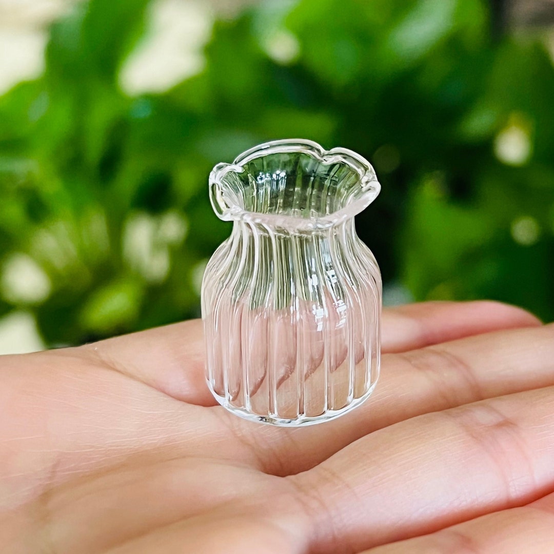 Miniatures Real Glass Vase Mini Glassware Flower Vase for Dollhouse - Etsy