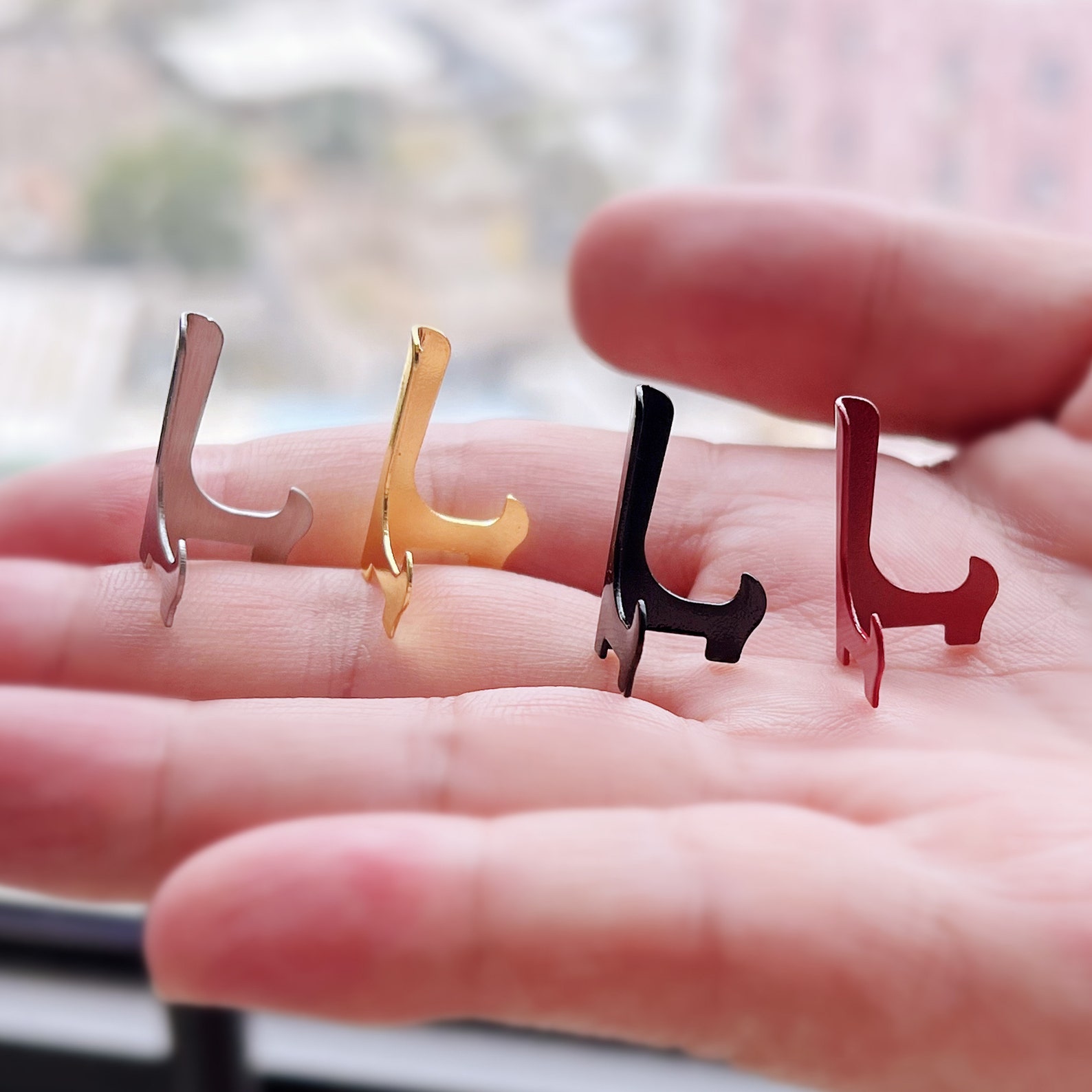 Miniature Metal Holder Mini Plate Stands for Dollhouse Miniature Plate ...