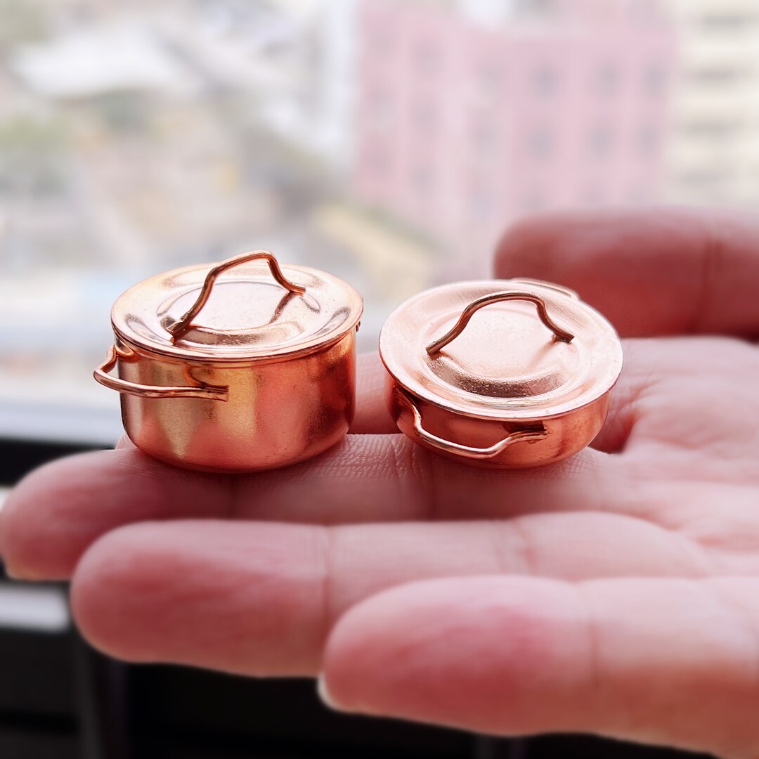 1/12 Miniature Cooking Pot With Lid Miniature Cookware for Dollhouse ...