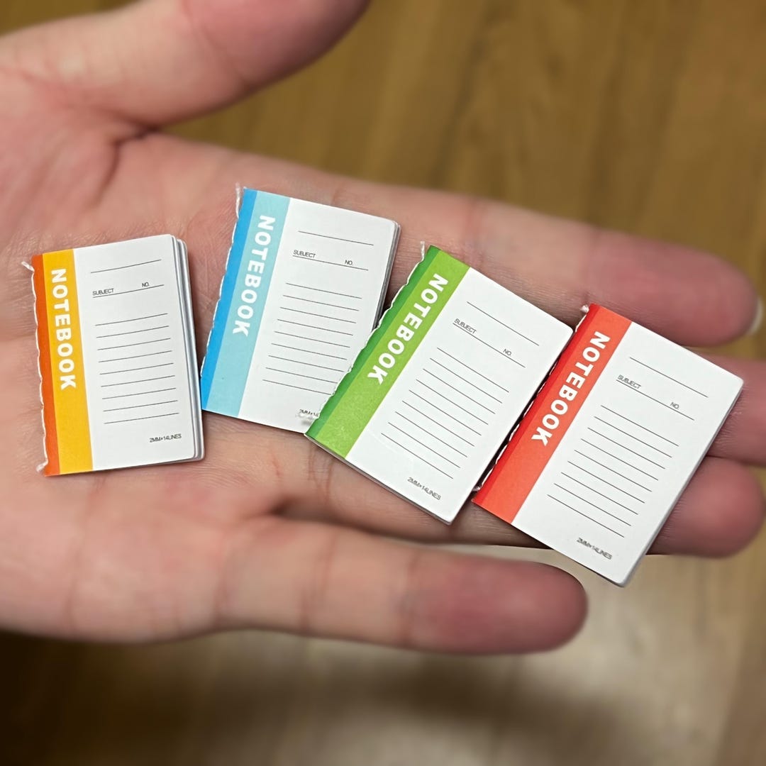 Dollhouse Miniature Notebooks Miniature School Office Accessory 1/6 ...