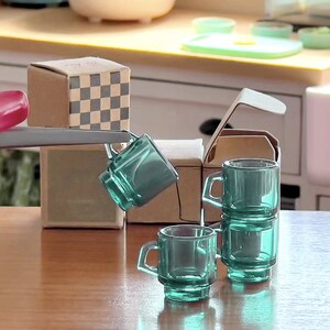 4pcs/set Dollhouse Miniature Mini Cup Coffee Cup for Dollhouse ...