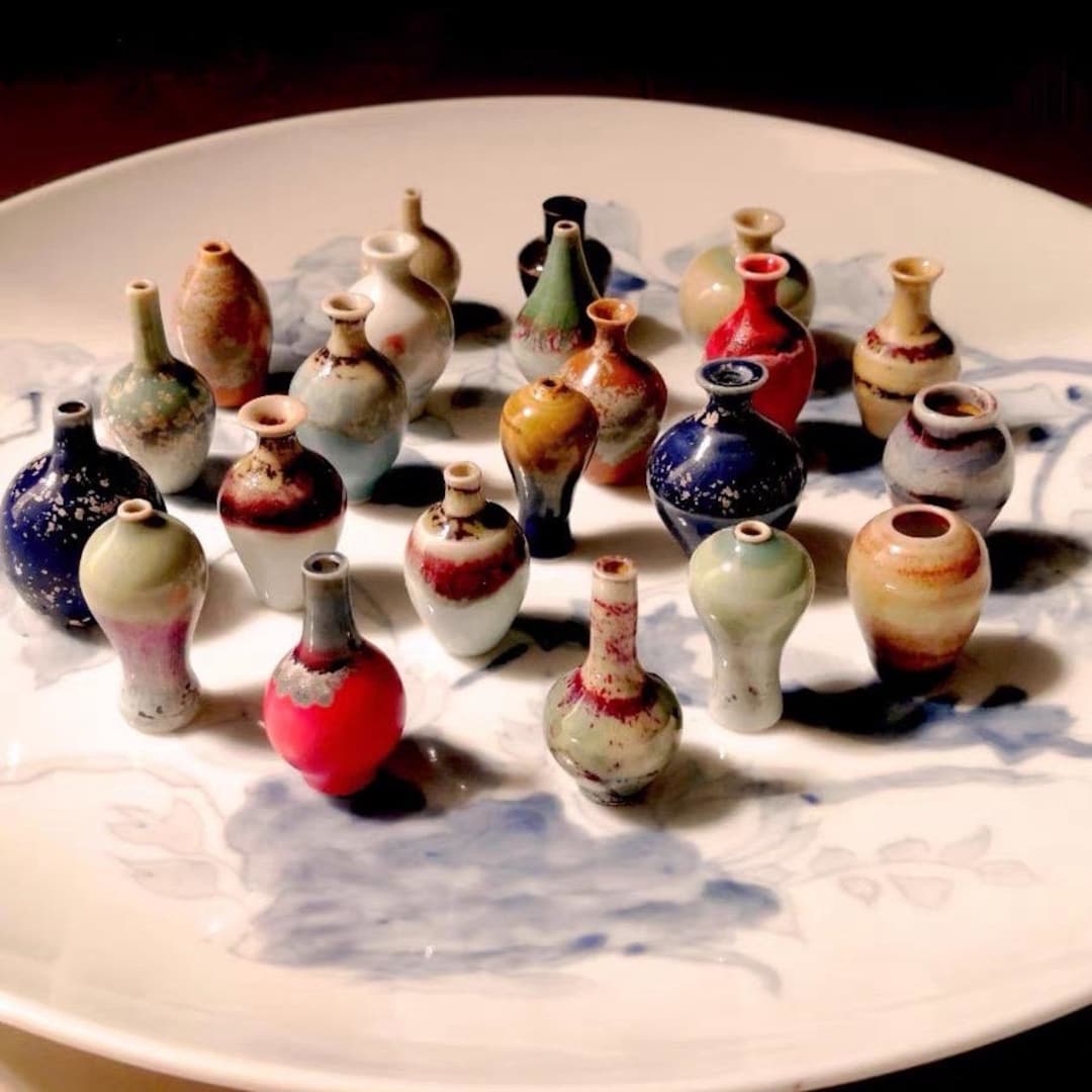 Miniature Ceramic Vase Unique Tiny Vases Ceramic Vases Miniature Plant ...