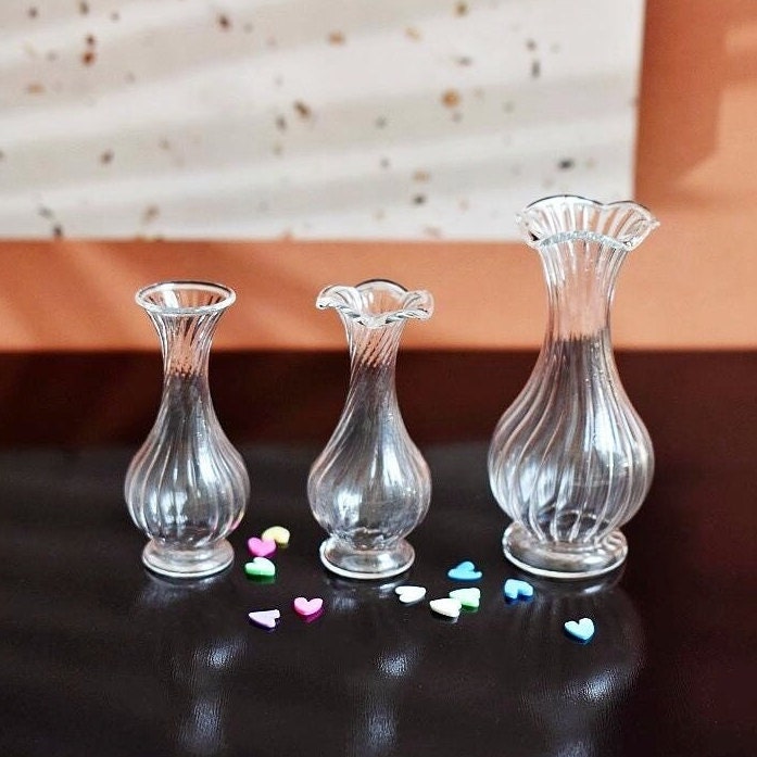 Miniature Glass Vase Mini Glass Bottles Miniature Glass Bottles Cute ...