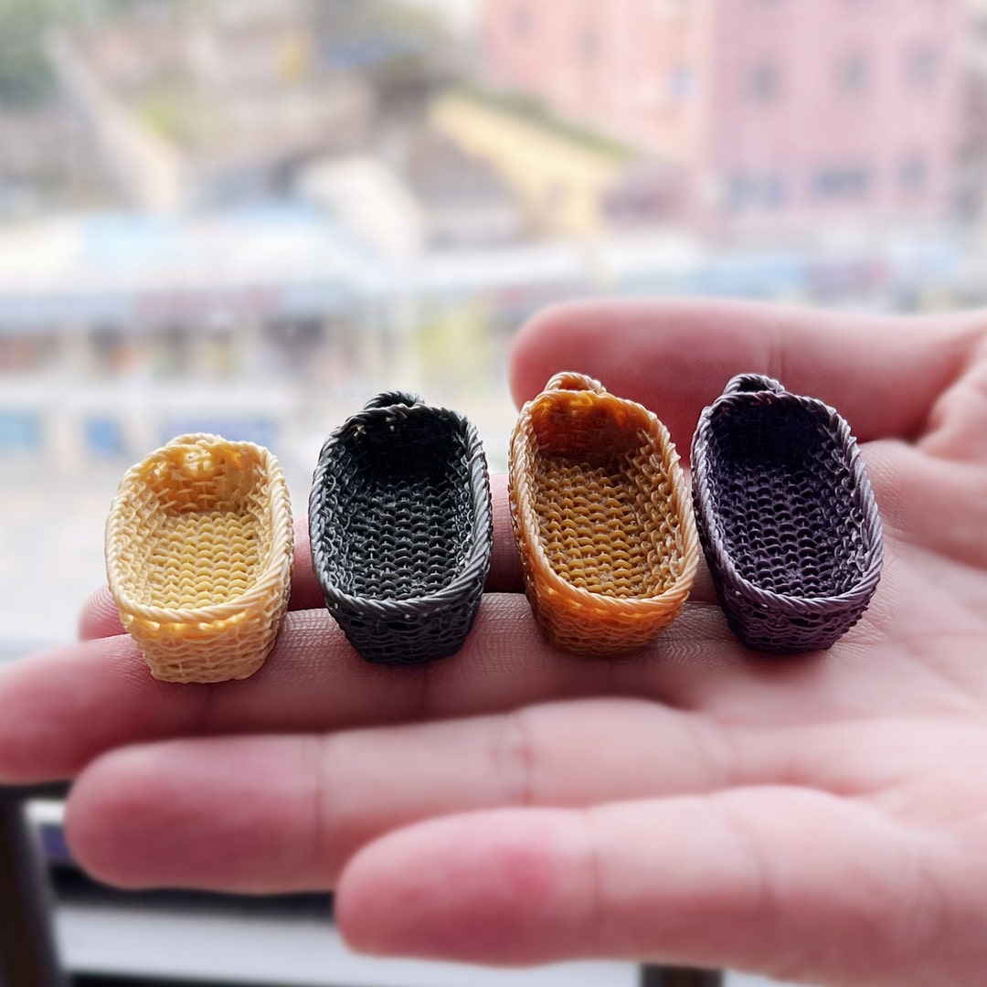 1/12 Scale Miniature Fruit Basket, Mini Food Basket for Dollhouse ...