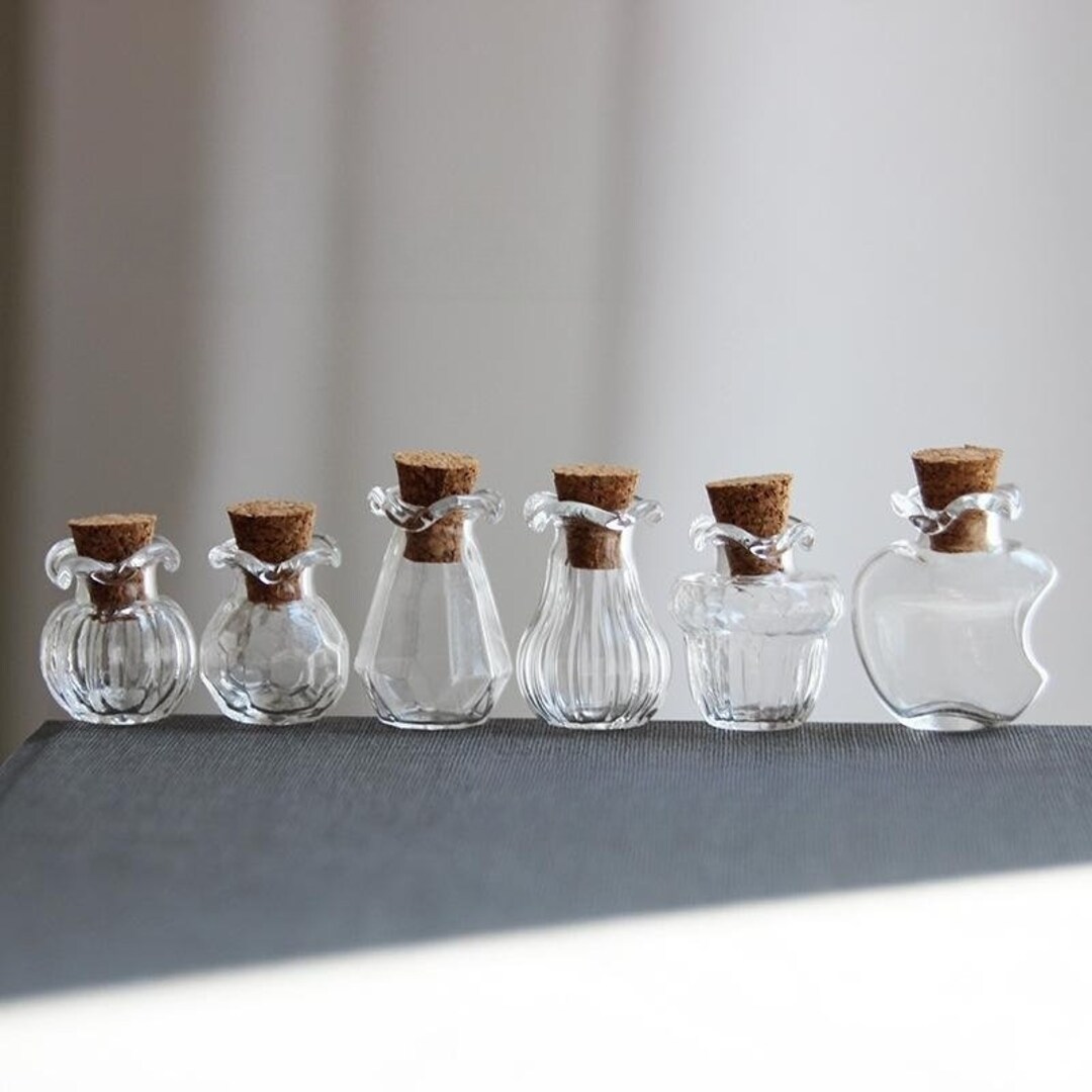 Miniature Real Glass Vase Miniature Glass Bottles Cute Bottles Gift ...