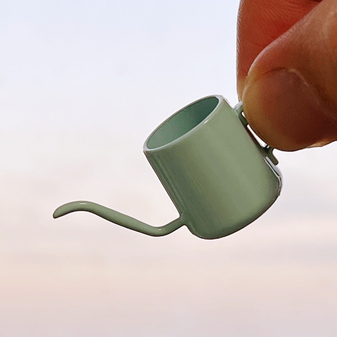 1/12 Miniature Coffee Cup Mini Metal Coffee Pot Dollhouse Kitchen ...