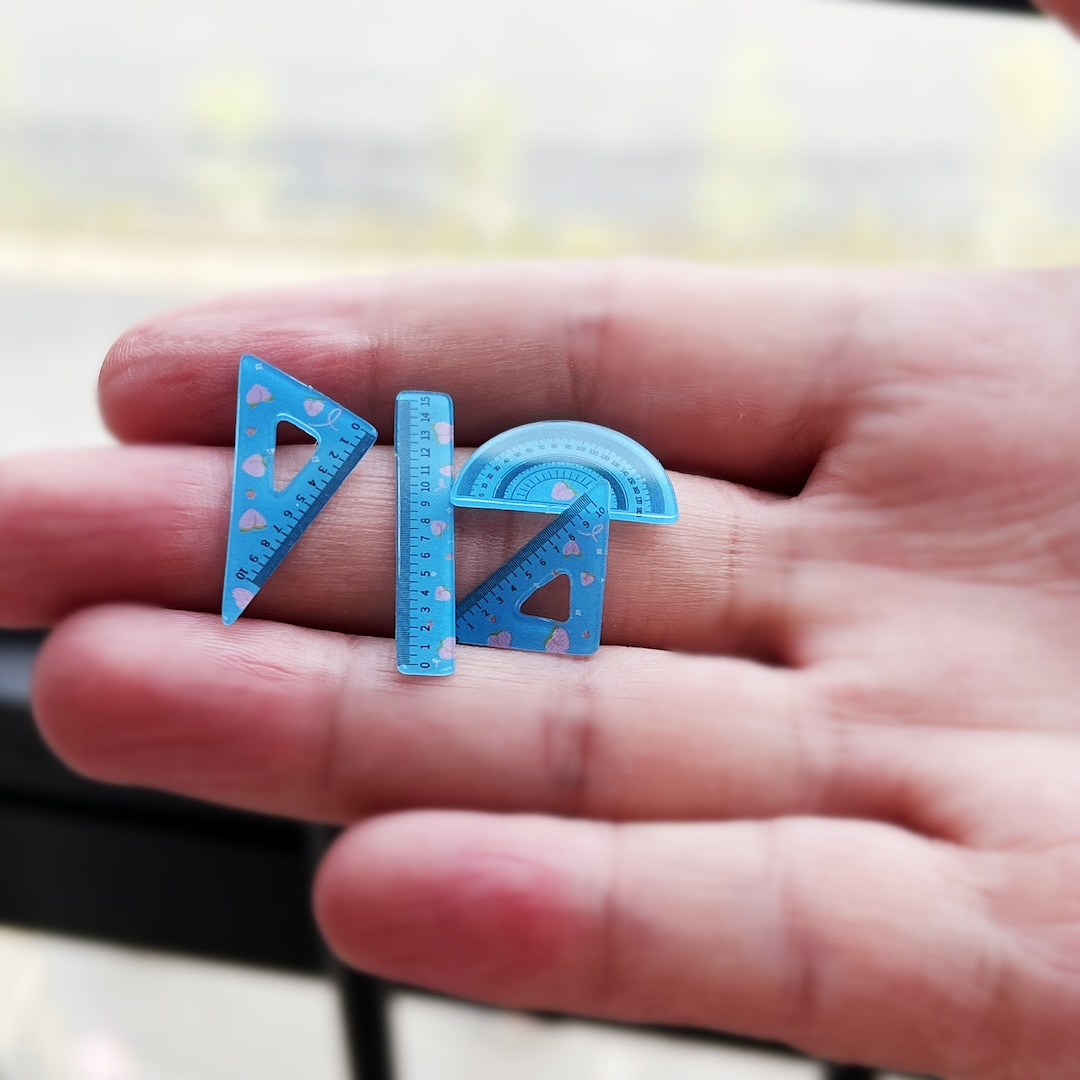 Dollhouse Miniature Drawing Ruler Set Mini Ruler for Dolls House - Etsy