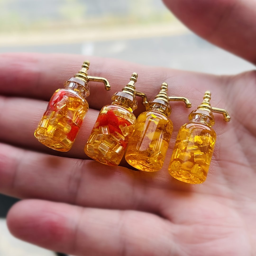 Dollhouse Miniature Beverage Mini Glass Bottle Miniature Drink Bottle ...