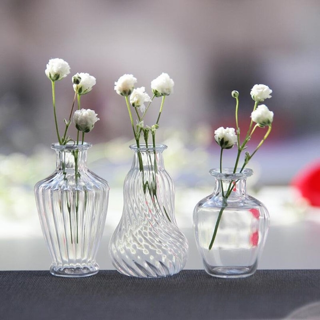 Miniature Glass Vase Miniature Glass Flower Vase Gift Tiny Jar ...