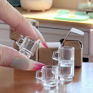 4pcs/set Dollhouse Miniature Mini Cup Coffee Cup for Dollhouse ...