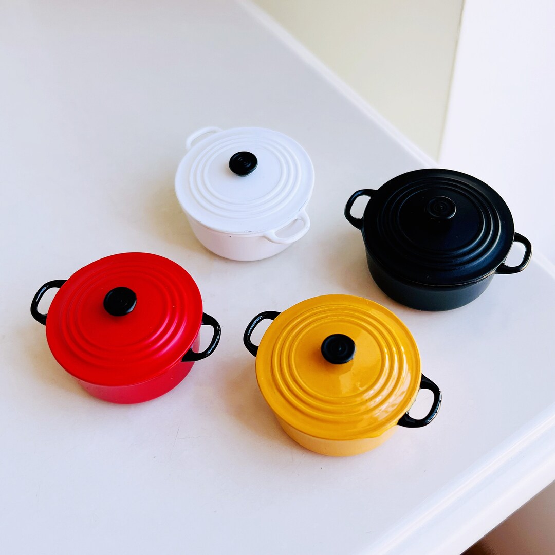 Miniature Cooking Pot Dollhouse Metal Cooking Pot Dollhouse Kitchen ...