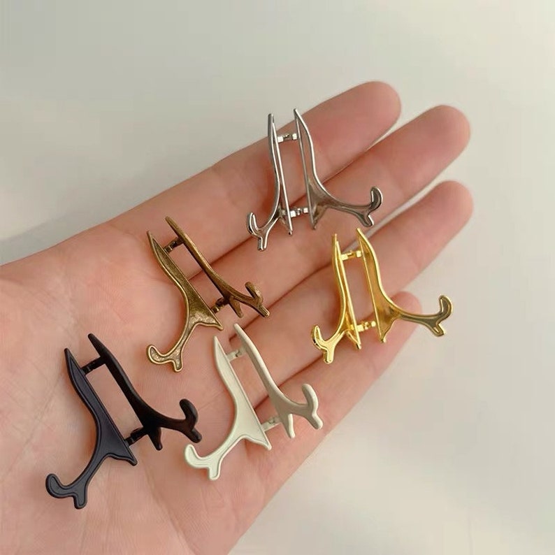 1/6 Miniature Metal Holder Mini Plate Stands for Dollhouse Miniature ...