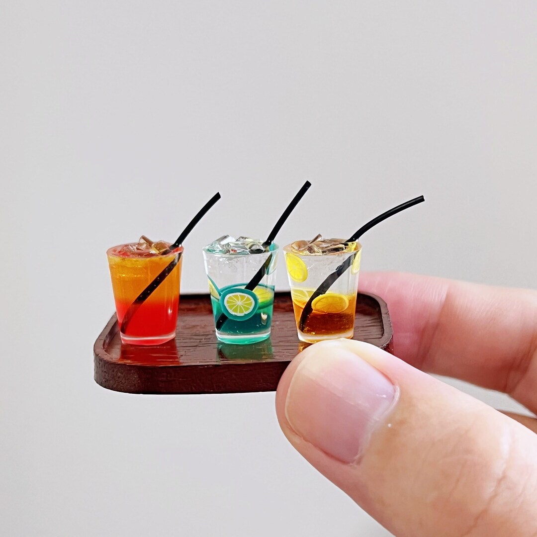 1:12 Scale Dollhouse Miniature Summer Drink, Miniature Beverage Drink ...