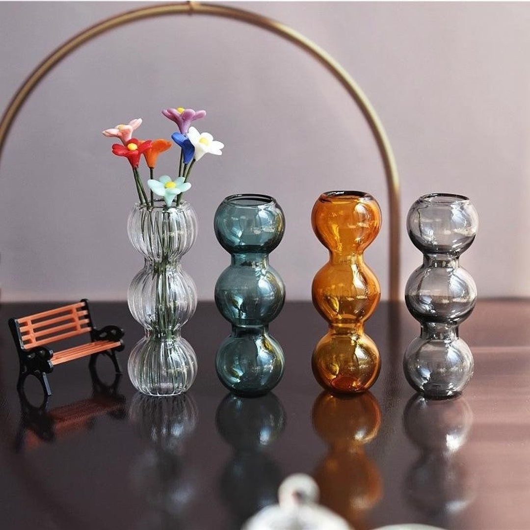 Miniature Glass Vase Miniature Glass Flower Vase Gift Tiny Jar ...