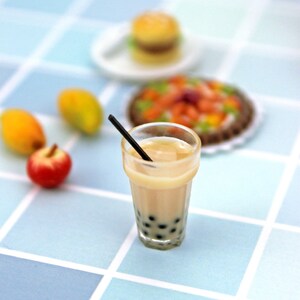 1:12 Scale Dollhouse Miniature Bubble Tea Miniature Ice Tea With Lemon ...