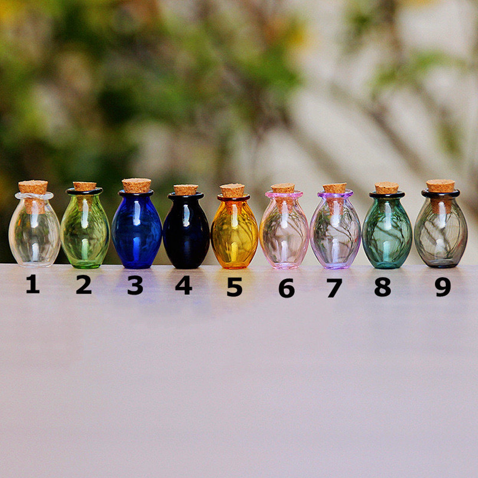 Miniature Glass Vase Mini Glass Color Bottles Cute Bottles - Etsy