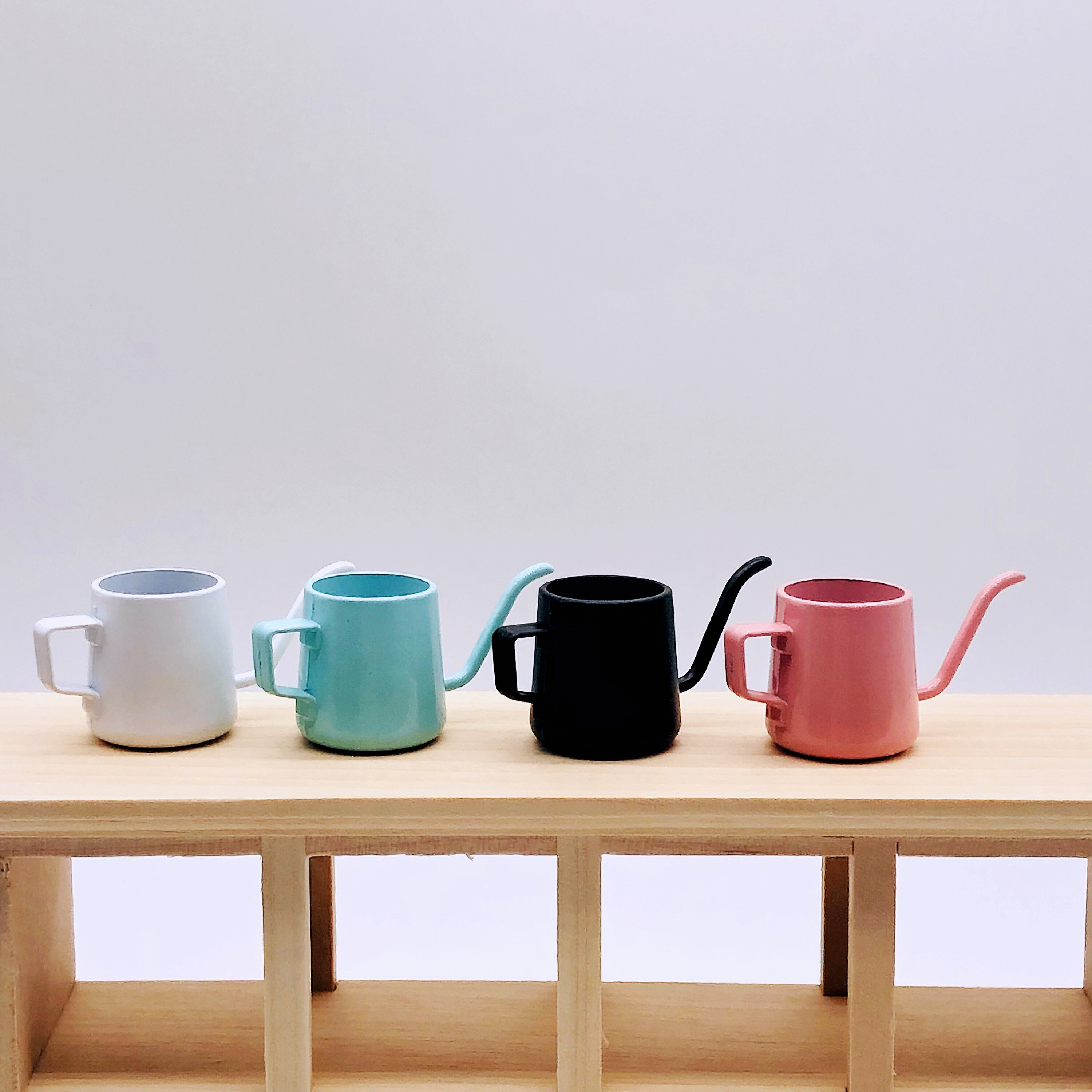 1/12 Miniature Coffee Cup Mini Metal Coffee Pot Dollhouse Kitchen ...