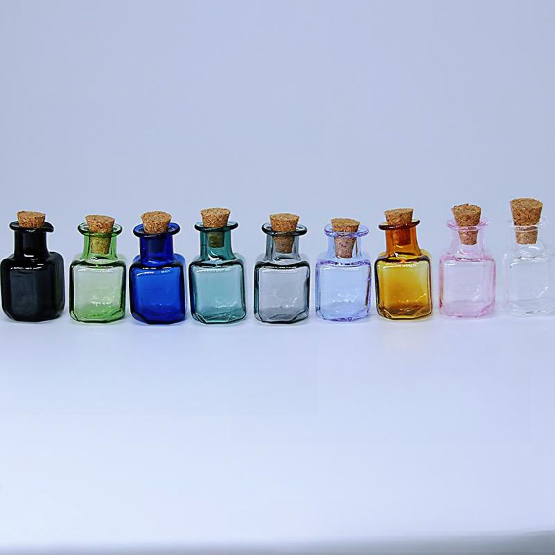 Miniature Glass Vase Cute Bottles Gift Tiny Jar Mini Glass Color Flask ...