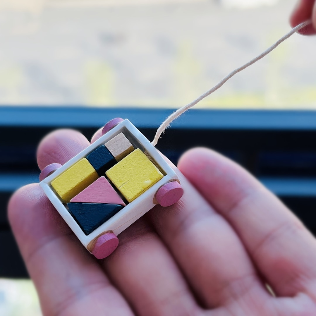 Dollhouse Miniature Toy Mini Wood Car Toy Building Block Car for ...