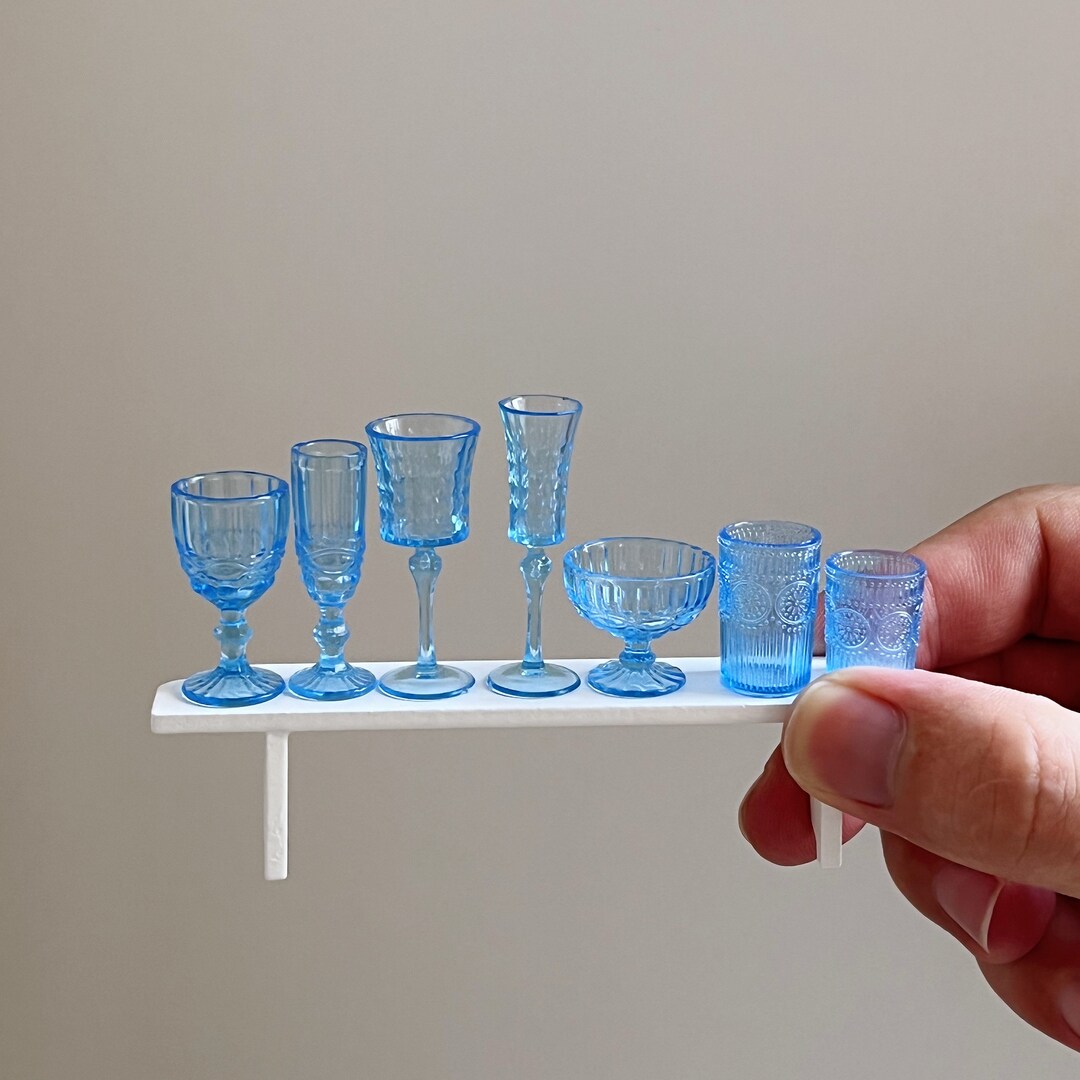 7 Pieces Set 16 Miniature Wine Glasses Miniature Champagne Etsy