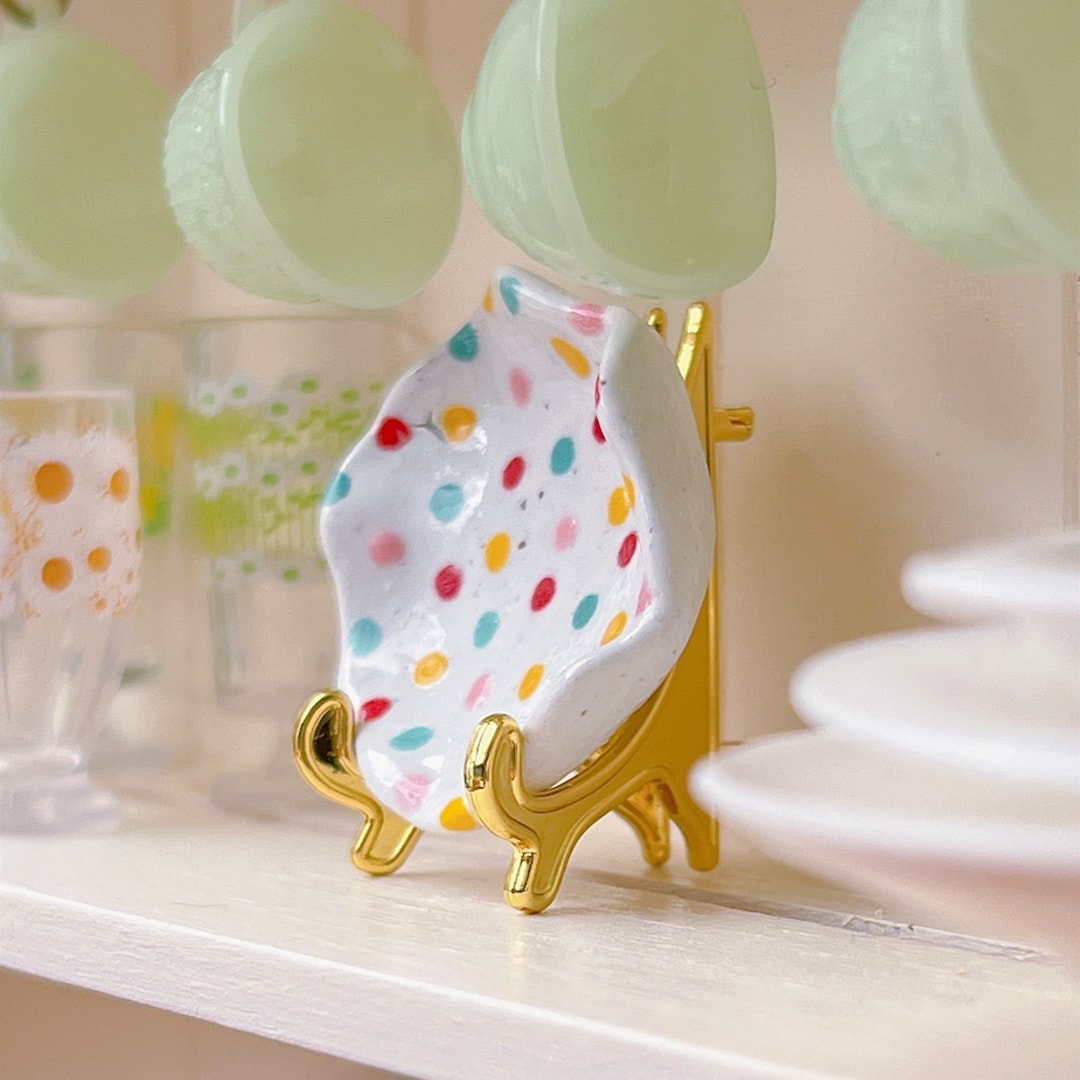 1/6 Miniature Metal Holder Mini Plate Stands for Dollhouse - Etsy