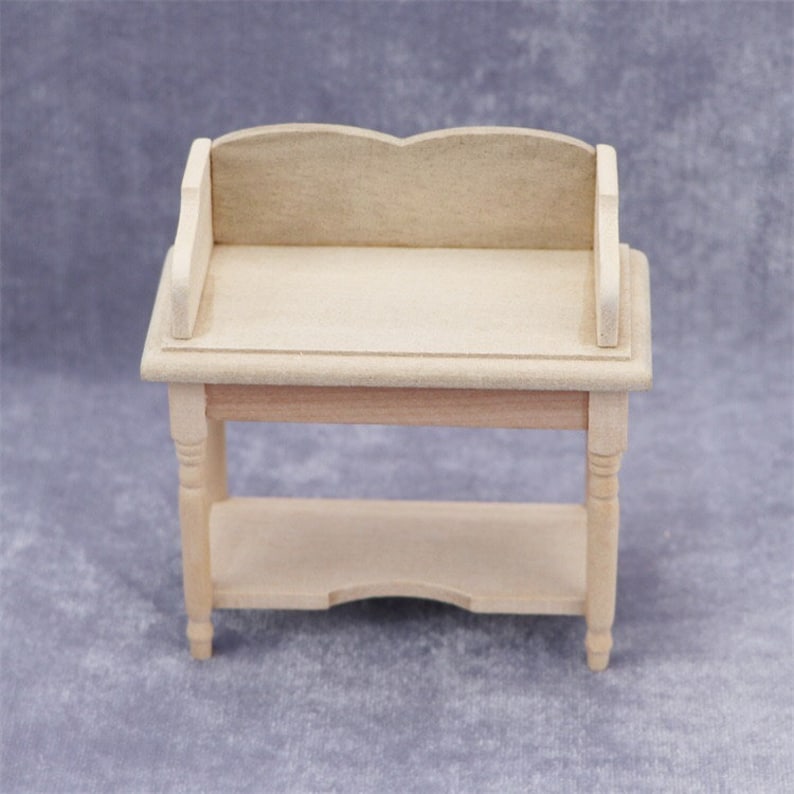 1:12th Scale Dollhouse Miniature Unpainted Table Handmade Furniture ...