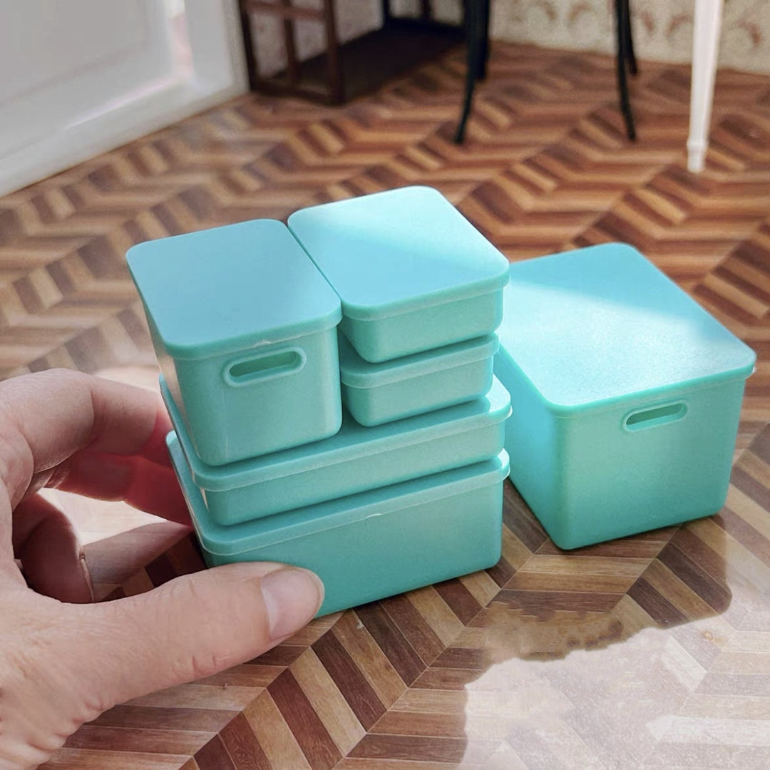 Miniature Storage Dollhouse Storage Box Set of 6 Doll House Container ...