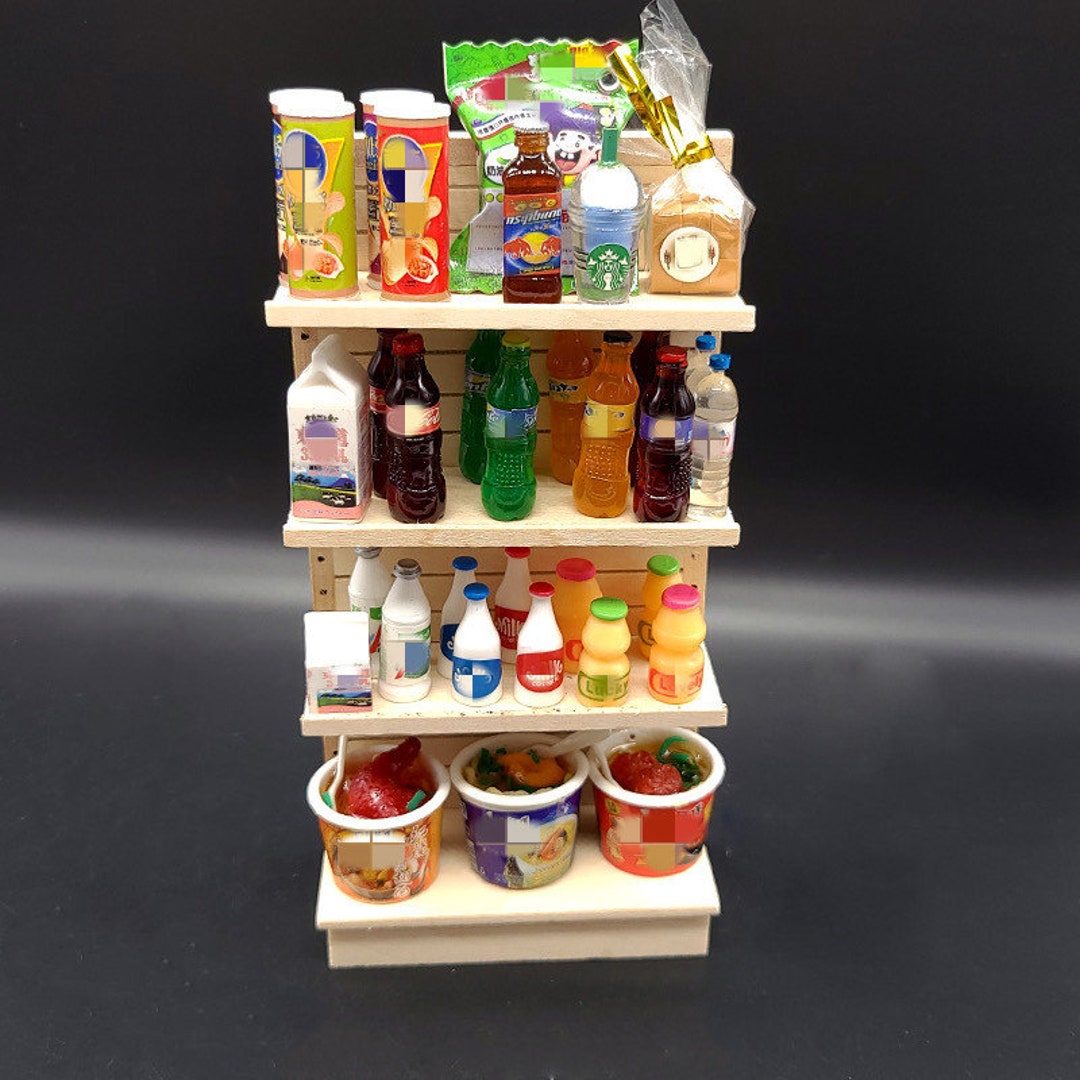 1/12 Scale Dollhouse Furniture Miniature Display Unit Shop Shelves ...