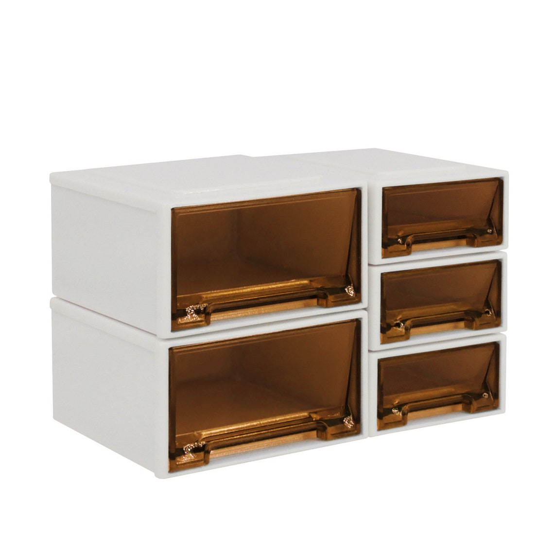 Dollhouse Container Miniature Drawer Cabinets Set of 5 Drawers 1:6 ...