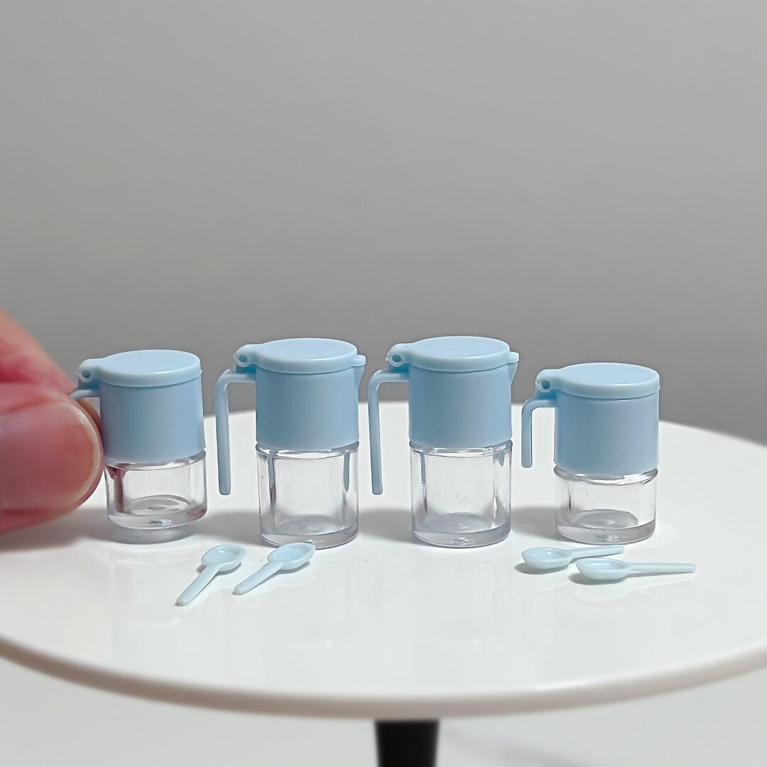 1:6 Miniature Condiment Seasoning Set Dollhouse Kitchen Spice Salt Oil ...