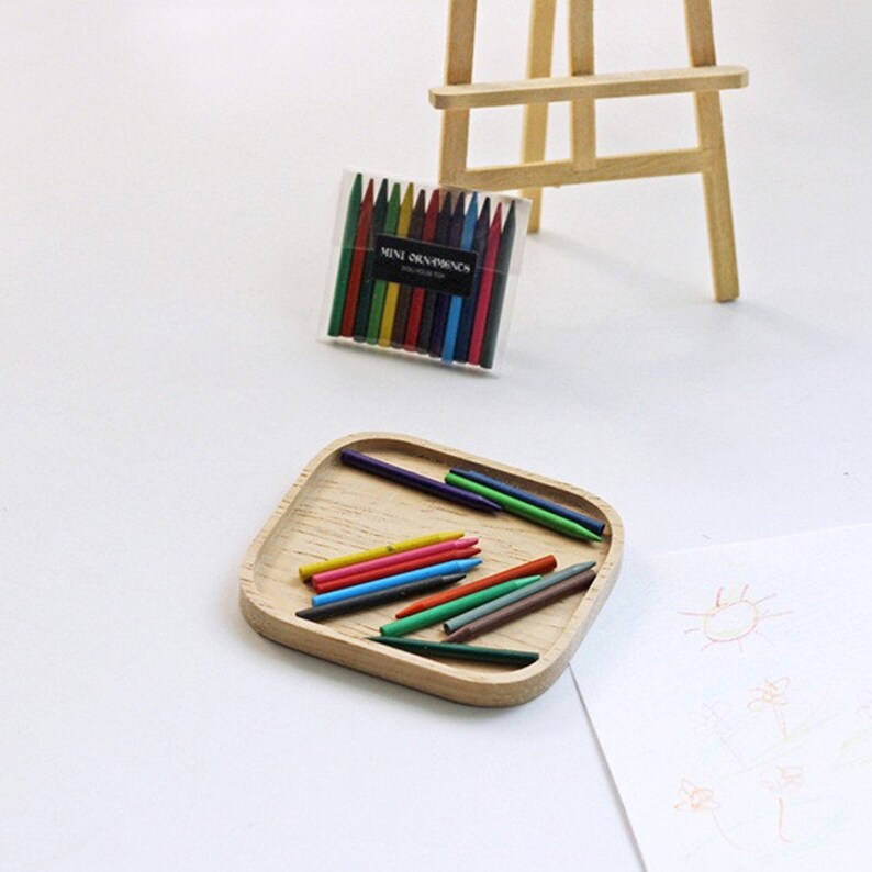 1:12 Dollhouse Miniature Crayons Set Tiny Pencil Crayons Mini Colored ...