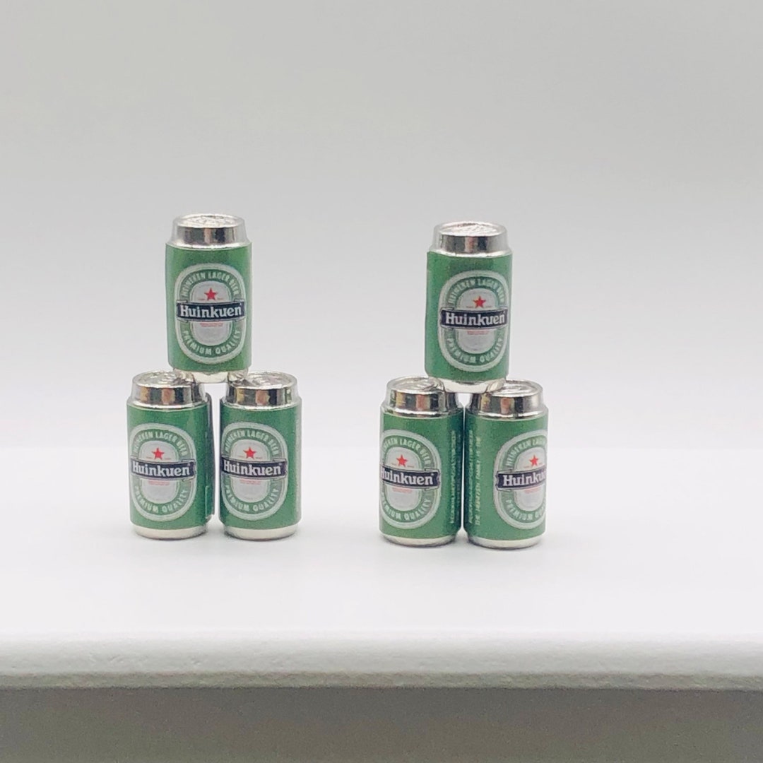 6 Pieces/set Beer Cans 1:12 Dollhouse Miniature Metal Beer Can - Etsy