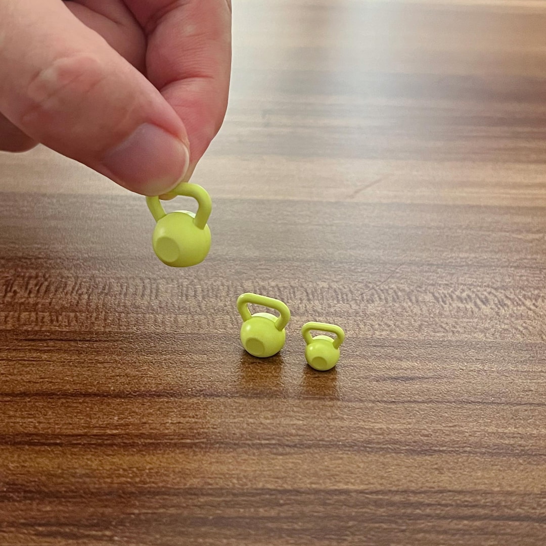 Miniature Dumbbell Dollhouse Kettlebell Dollhouse Miniature Exercise ...