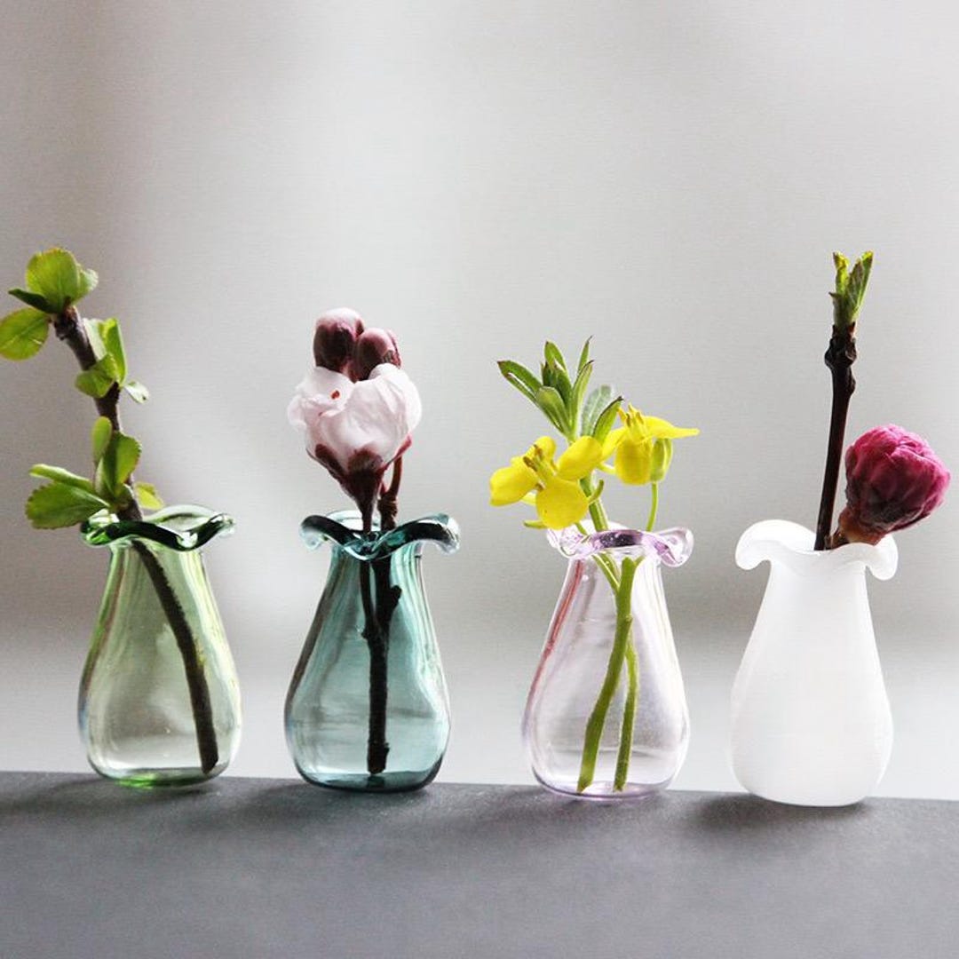 Miniature Glass Vase Mini Glass Color Flask Bottles Cute Bottles Gift ...