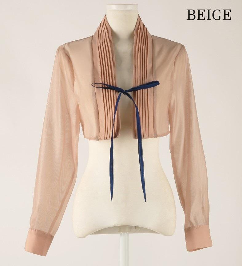 Korean Hanbok Organza Blouse Top, Linen Bolero Jacket, Linen Crop Top ...