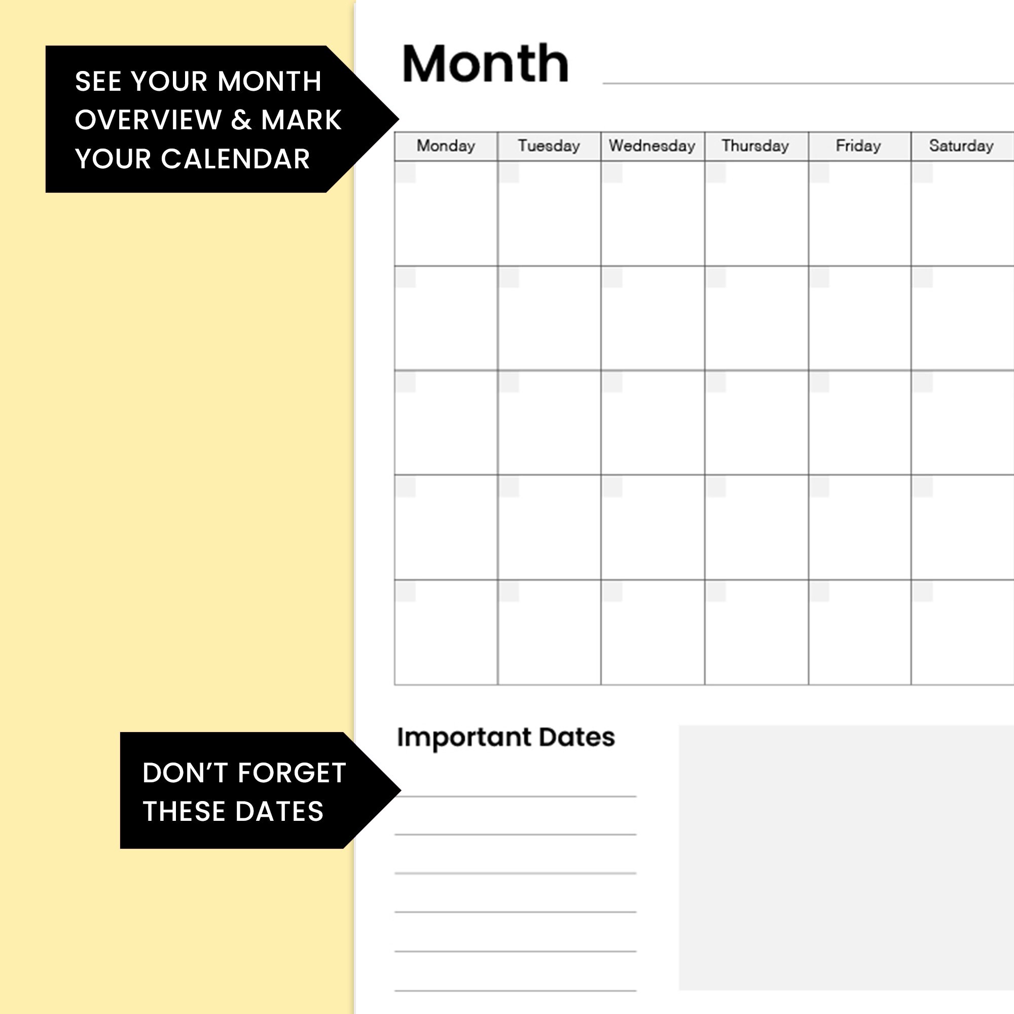 Printable Planner Bundle - Day, Week, Month, and Quarter Planners - Etsy
