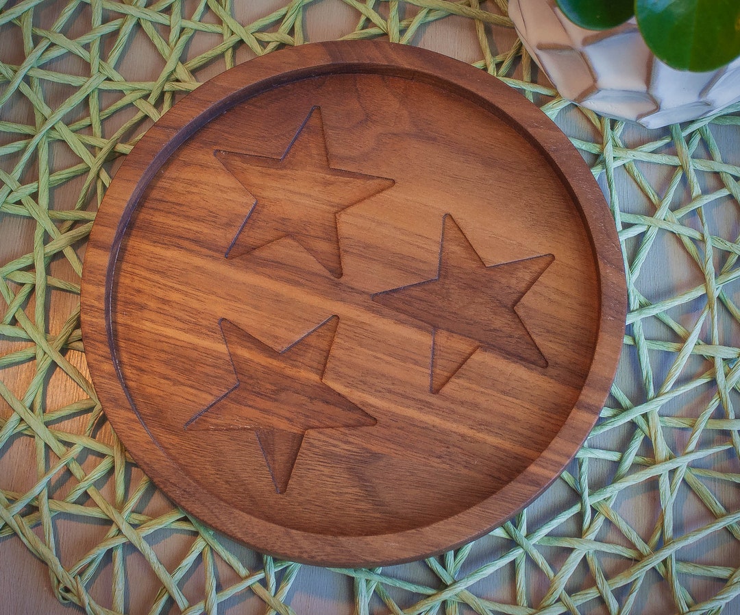 Tennessee Tri-star Tray - Hardwood Tray - Decorative Tray - Tennessee ...