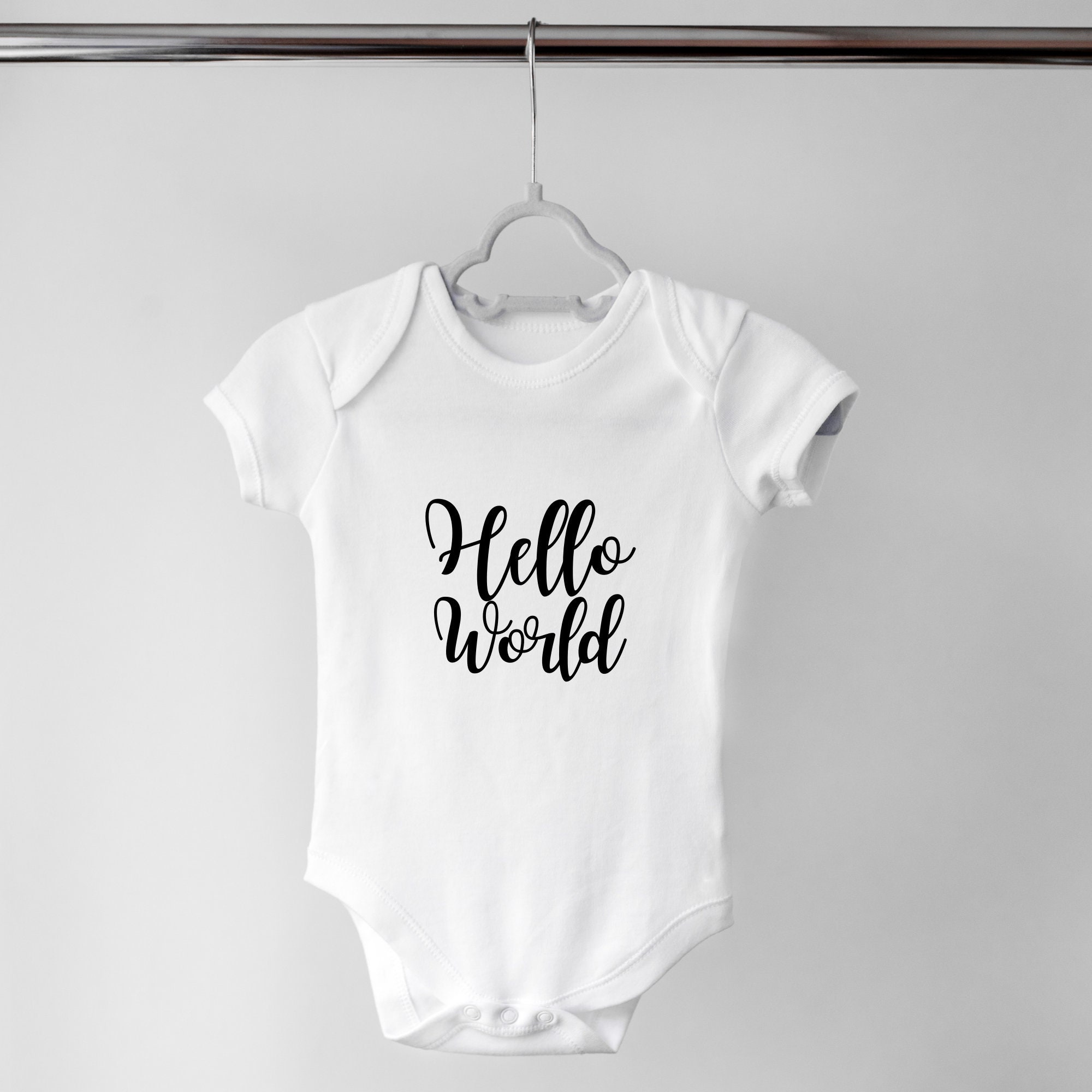 Hello World, Baby Onesies, Baby Clothing, Newborn Baby, Baby Shower ...