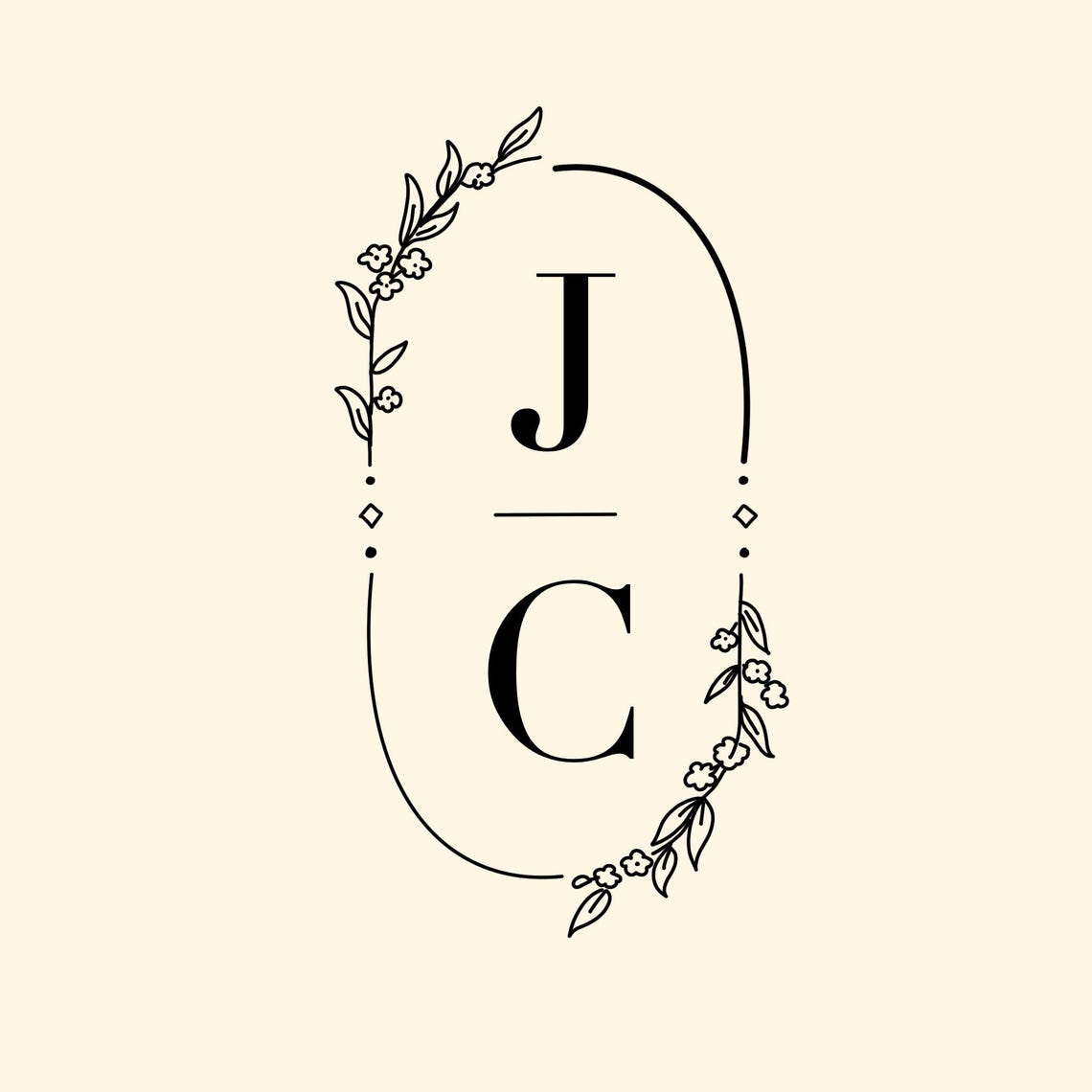 Custom Wedding Logo Digital Download, Modern, Classic, Two Letters ...