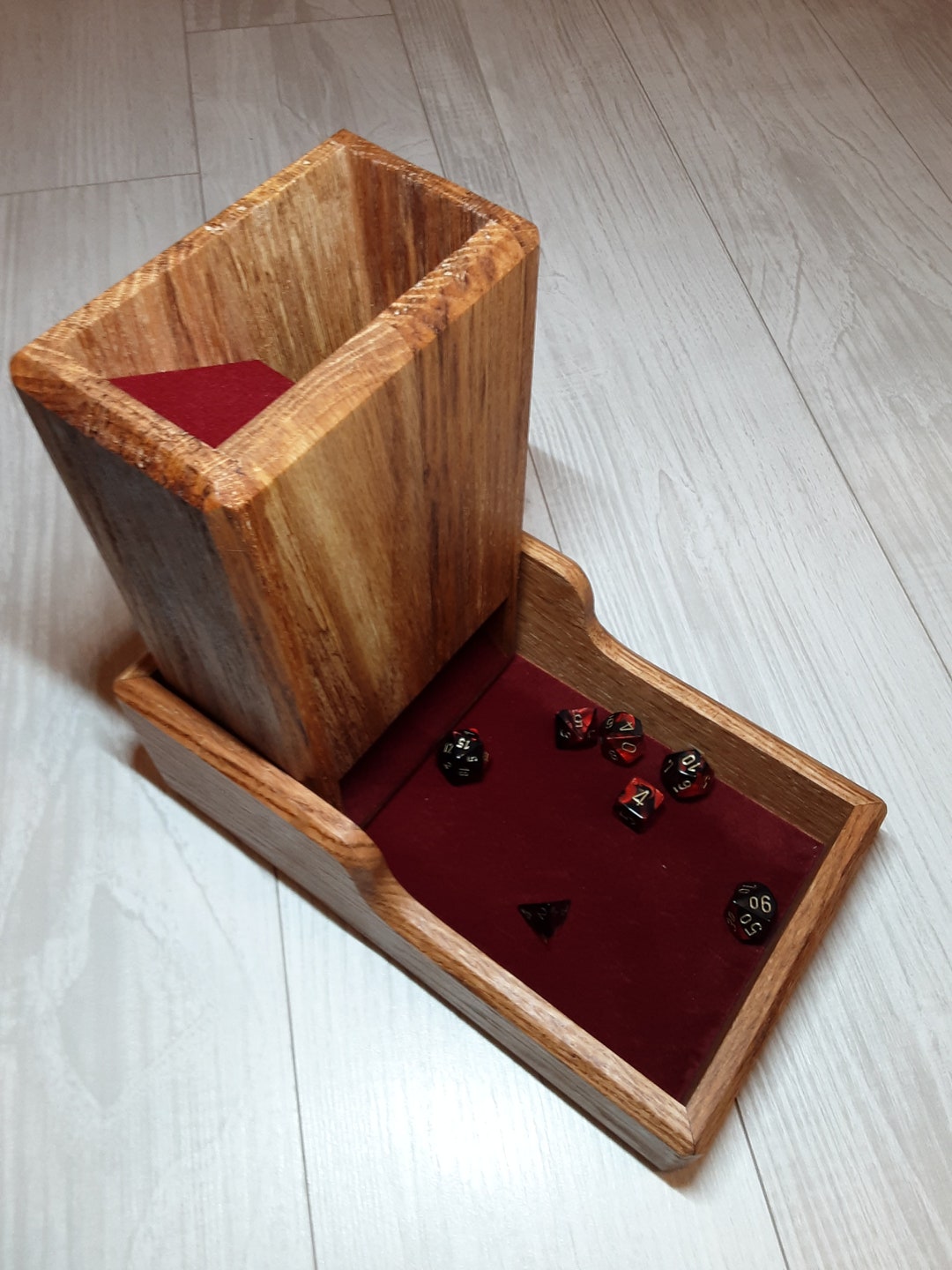 Dice Tower and Tray- Spalted Red Oak - Etsy