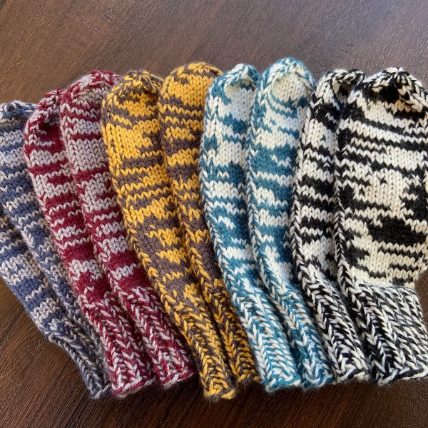 Knitted Mittens - Etsy