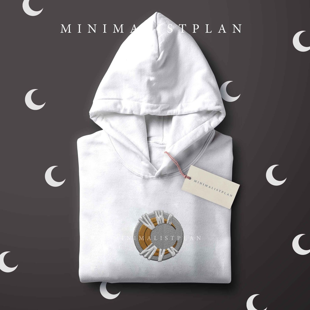 Embroidered Moon Knight Chest Unisex Hoodie - Etsy