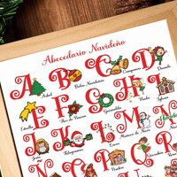 Printable Christmas Alphabet, Spanish Christmas Poster, Christmas Prin ...