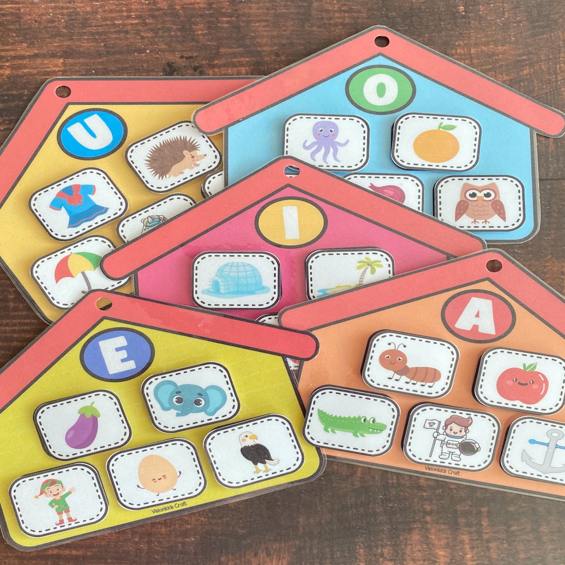 The Little Houses of the Vowels, Educational Game for Toddlers,learning ...