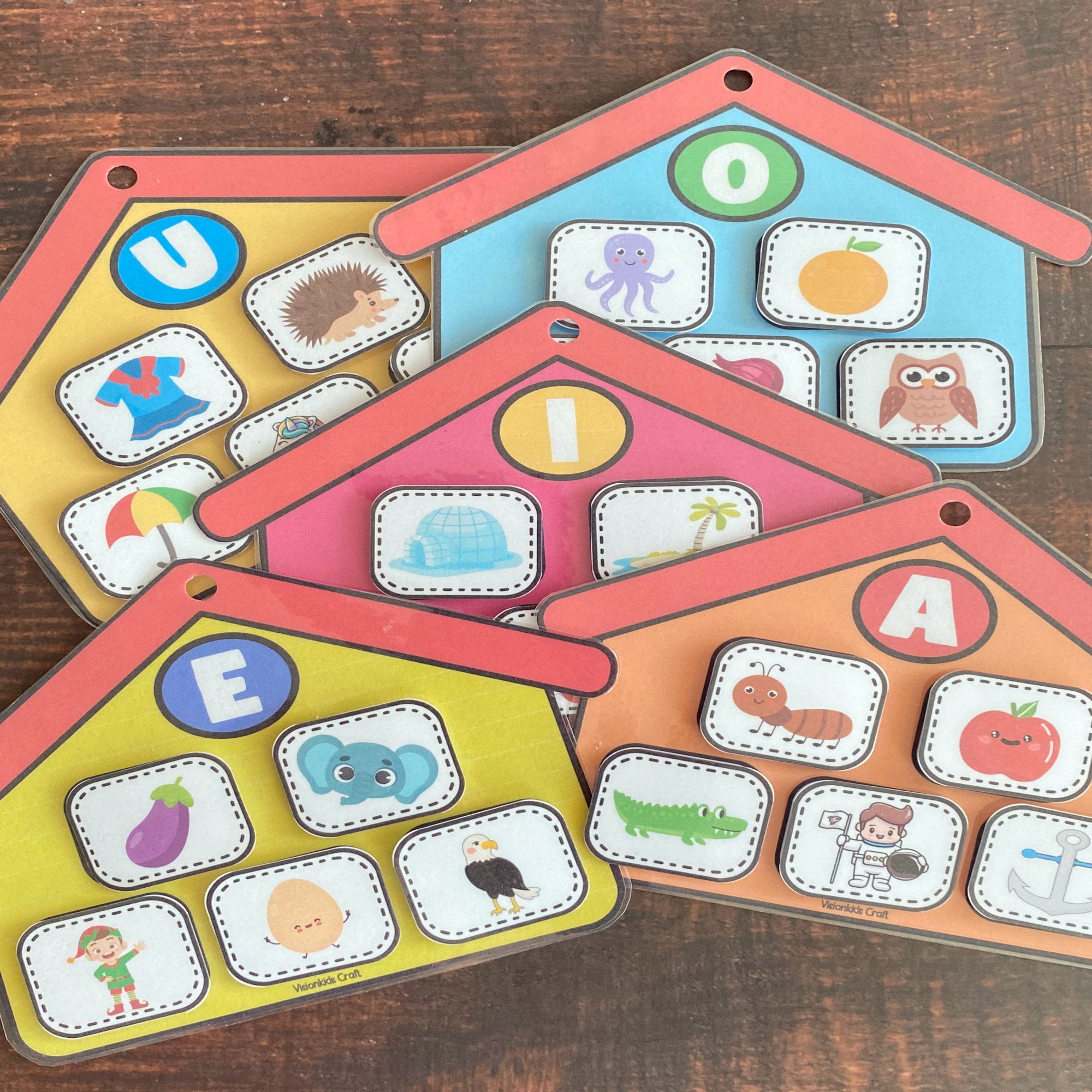 The Little Houses of the Vowels, Educational Game for Toddlers,learning ...