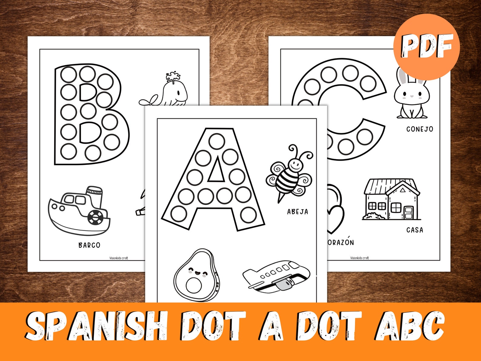 Spanish Dot-a-dot Alphabet, Dot Marker Activity, A-Z Animals Coloring ...