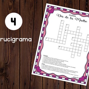 Mother's Day Printable Spanish Games and Activities, Party Games for ...