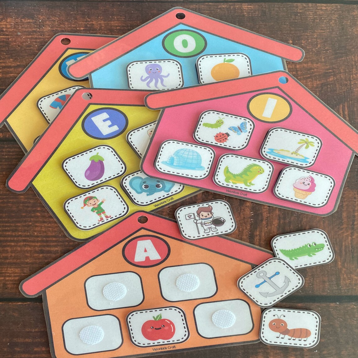 The Little Houses of the Vowels, Educational Game for Toddlers,learning ...