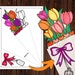 Mother's Day Coloring Card, Flower Bouquet Printable, Activity Mothers ...